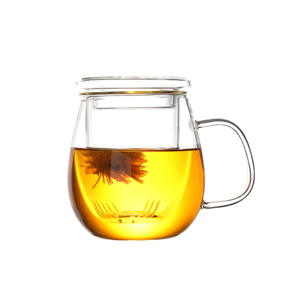 加厚耐热玻璃杯创意带过滤沏茶杯