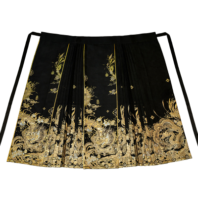 风牵一袖[龙吟夜·黑]原创明制国风马面裙新中式日常四季款汉服