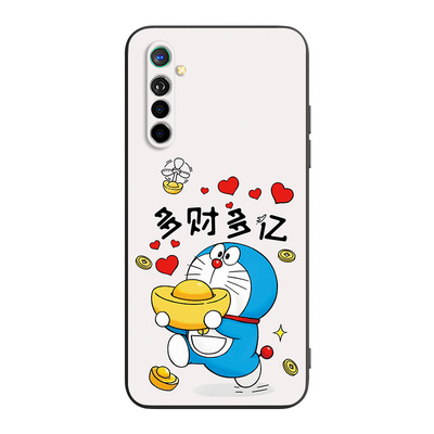 luckrider适用于realmex2新中式k5保护套pcnm00中国风realmext手机壳oppo卡通彩绘pcnm00荷花插画realmex2软