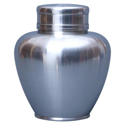 纯手工三两一斤装纯锡光面茶罐