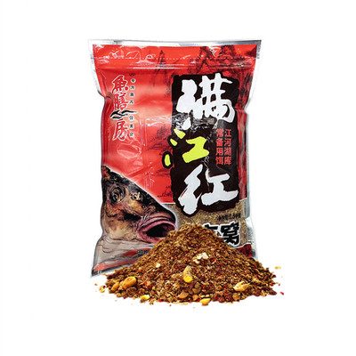 鱼膳房 满江红1500克酒香味水库池塘野钓鲫鲤草鳊颗粒窝料