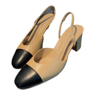 INKINGPOT高跟拼接小香风凉鞋