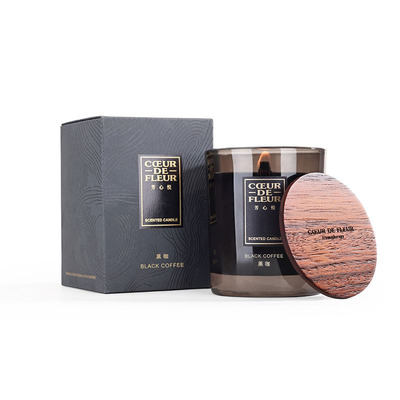 芳心悦静谧系列木烛芯无烟椰子蜡基植物蜡小众香薰香氛蜡烛200g