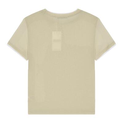 女士针织纯棉圆领短袖T恤