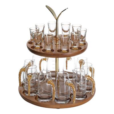 qpw家用创意白酒杯架打磨光滑