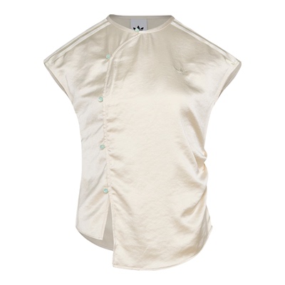 Adidas/阿迪达斯正品三叶草女士新中式缎面经典休闲短袖T恤KY5745