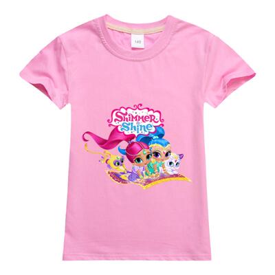 愿望精灵小姐妹女童夏装短袖T恤童装Shimmer and Shine T882a