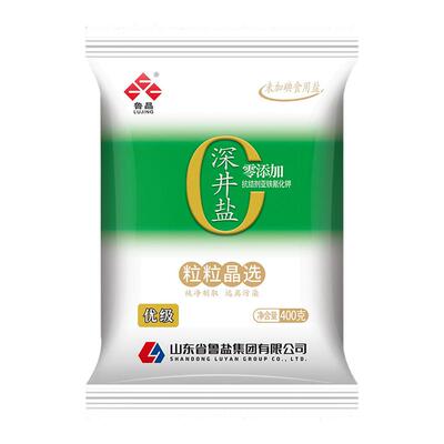 鲁晶0添加食用盐400g*6袋