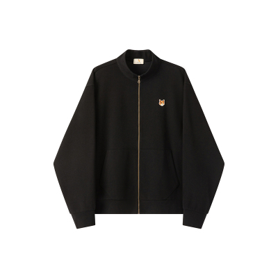 威廉福克斯黑色立领卫衣