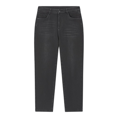 百斯盾女士加绒保暖牛仔老爹裤