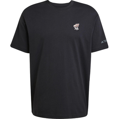 Adidas/阿迪达斯正品夏季男士透气休闲户外宽松圆领短袖T恤JZ1623