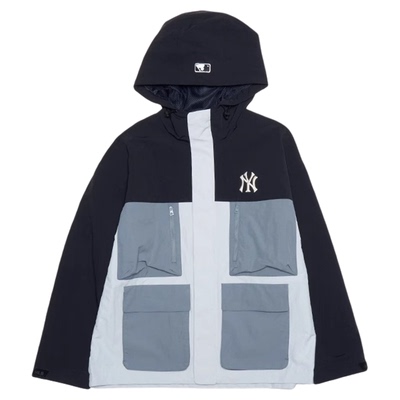 MLB工装连帽夹克男装女装2025冬季新款休闲外套开衫3AWJB0554