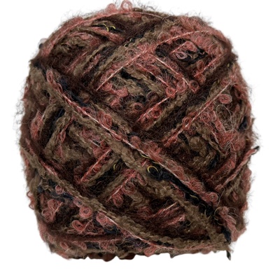 复古美拉德玫瑰系手编特色高比羊毛混线外套发卡包帽子围巾毛线团