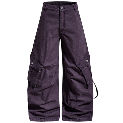 原创美式解构拼接多口袋工装裤潮