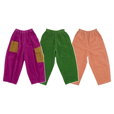 墨宝童装 MoobooKids_版型超正好穿复古日系灯芯绒裤子儿童24新款