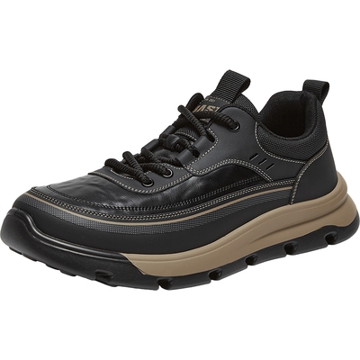 百思图新款厚底男士登山鞋