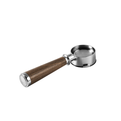 轰炸机咖啡机实木无底手柄