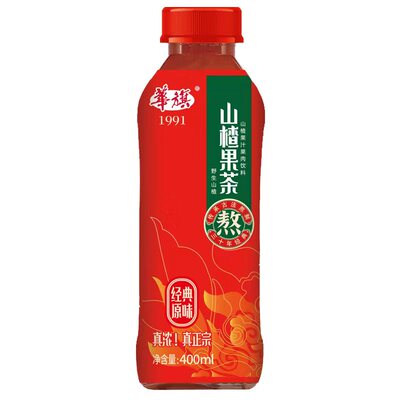华旗山楂果茶400ml*10瓶 26年5月生产 山楂果汁果肉饮料 经典原味