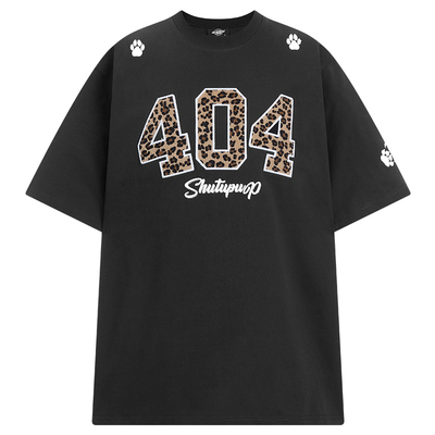 章若楠同款超火豹纹马毛短袖T恤