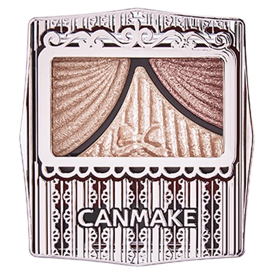 日本CANMAKE井田砍妹蝴蝶结3三色眼影盘日常11深邃棕茶