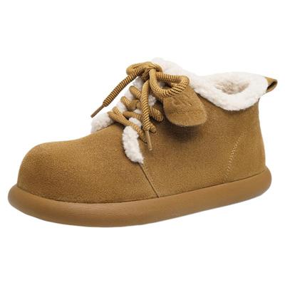 红蜻蜓加绒勃肯鞋防滑保暖雪地靴