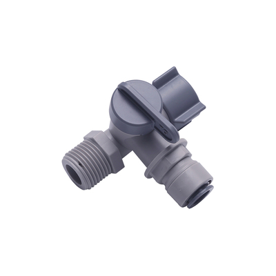 中荷4分转3分进水三通角阀 RO净水机接头配件球阀开关1832-B