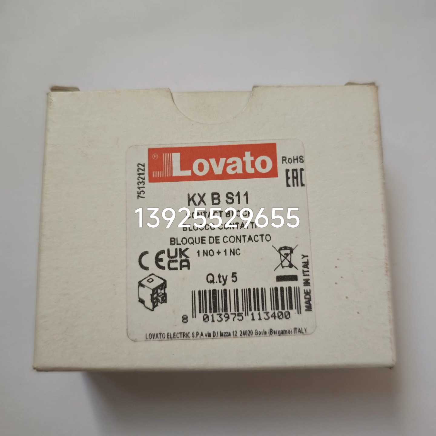 询价-Lovato KXBS11接触块,意大利,未封
