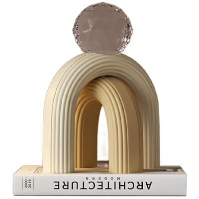 客厅高级感小众摆件水晶球轻奢艺术姹寂风展示架玄关酒柜软装饰品