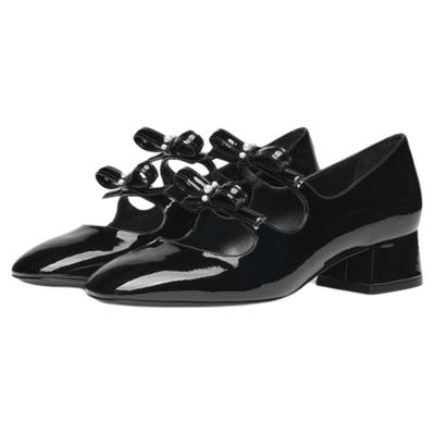 SW蝴蝶结双系带玛丽珍鞋女