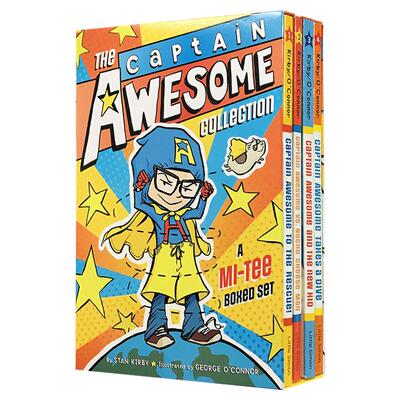The Captain Awesome Collection 英文原版 异能船长4册盒装 儿童初级桥梁章节书 英文版进口原版英语课外阅读书籍