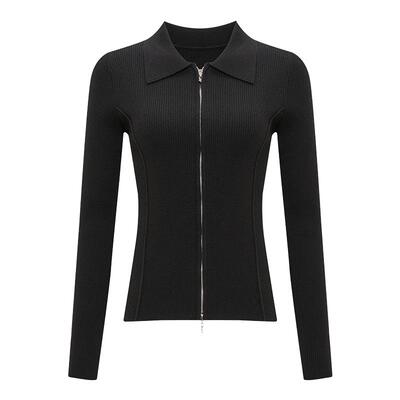 PetitBari羊毛开衫修身显瘦