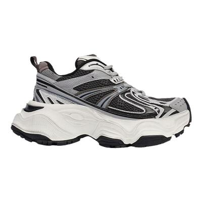 UDV2024春夏拼接材质撞色老爹鞋圆头厚底运动风女鞋潮酷学生鞋