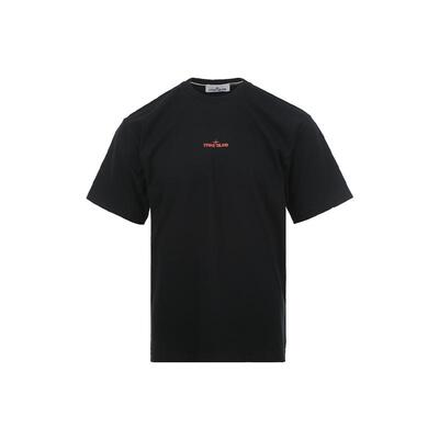 【自营】STONE ISLAND石头岛男士logo徽标后背印花宽松棉短袖T恤