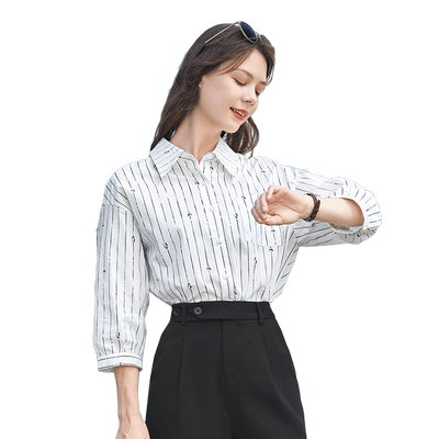 七分袖纯棉上衣betu夏季通勤