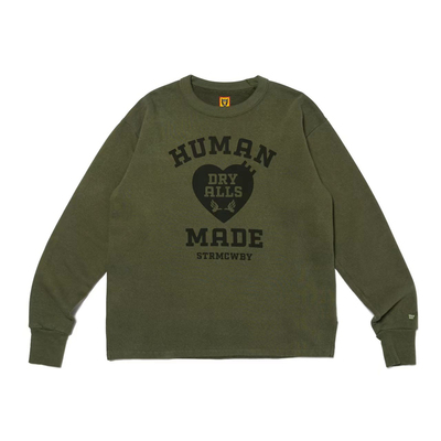 HumanMade爱心字母宽松长袖卫衣