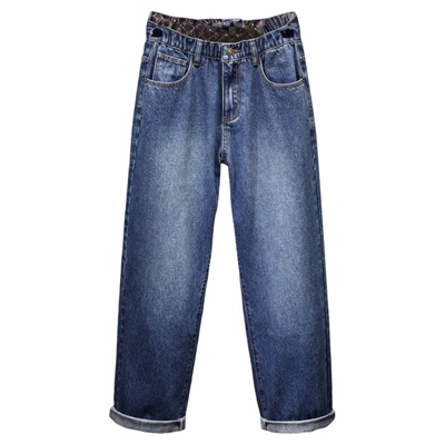 肥佬大码宽松加肥加大牛仔裤