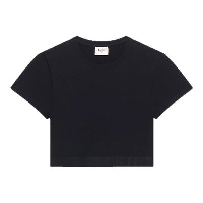 REPETTO丽派朵 女士夏季拼接紧身基础运动风短款T恤短袖