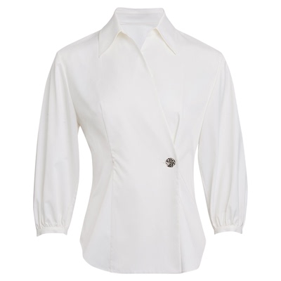 LANDI云感舒适柔光白衬衫