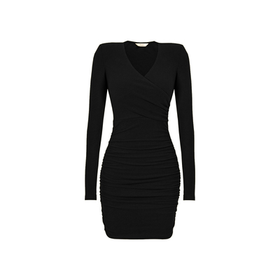 瑞士绒简约气质褶皱包臀裙