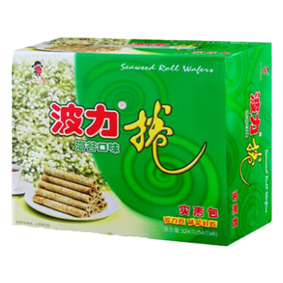 波力蛋卷324g海苔味糕点饼干