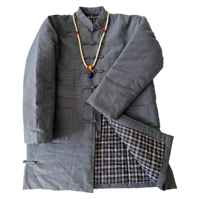 唐装保暖中长款男唐装棉衣外套