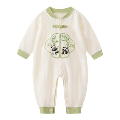 中国风春秋款纯棉婴儿连体衣