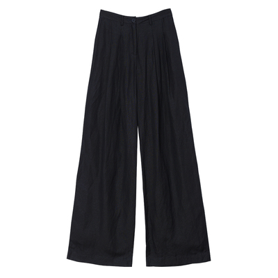 Carolingian高阶松弛！亲肤亚麻+VISCOSE直筒阔腿裤老钱风休闲裤