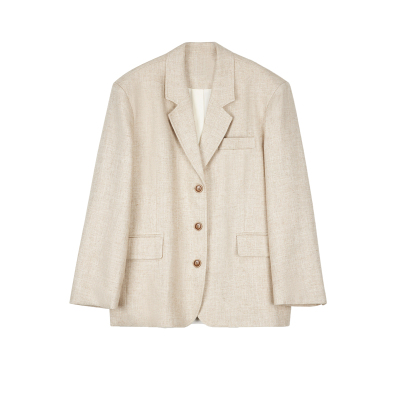 PREPREWORKS长袖肌理感亚麻西装