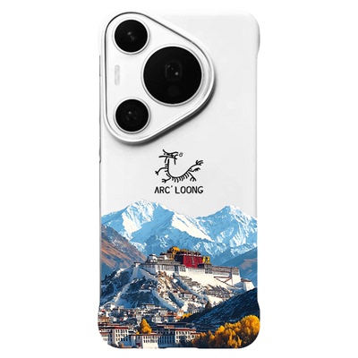 适用华为Pura80Pro+/p60Pro无边框手机壳布达拉宫轻薄防摔Huawei70Ultra防摔亲肤硬壳大孔p50/70Pro+磁吸后壳