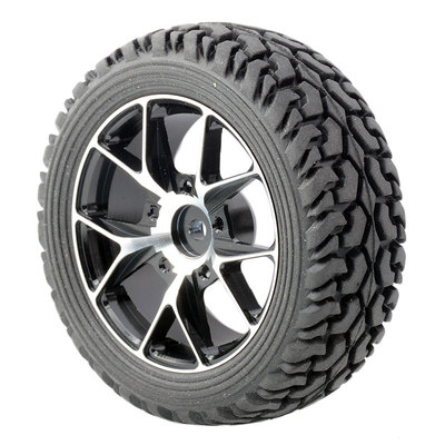 75mm拉力轮胎1:10平跑改拉力DT02拉力胎1:16越野抓地橡胶胎RC车轮