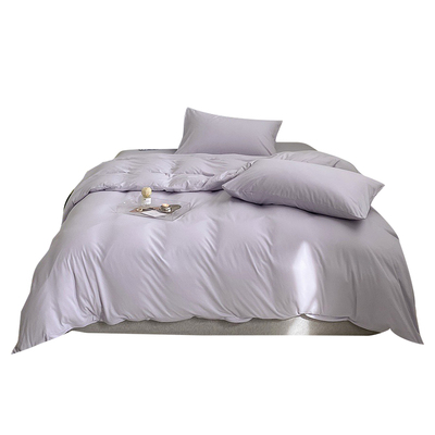 柔紫软糯亲肤针织棉床上四件套