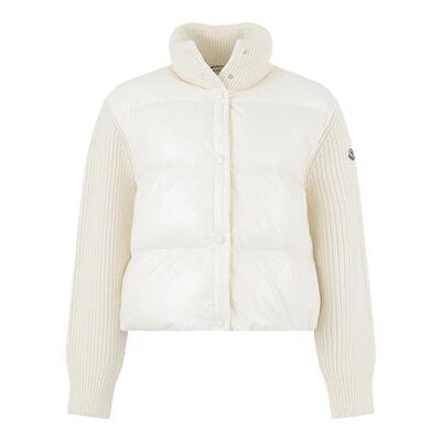 Moncler女士短款半羽绒拼接外套