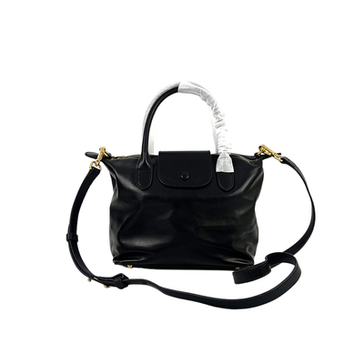 植鞣头层牛皮通勤饺子包斜挎