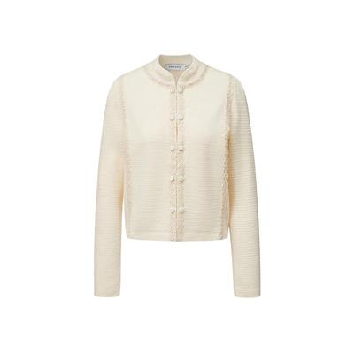 VGRASS新中式立领毛针织衫短上衣